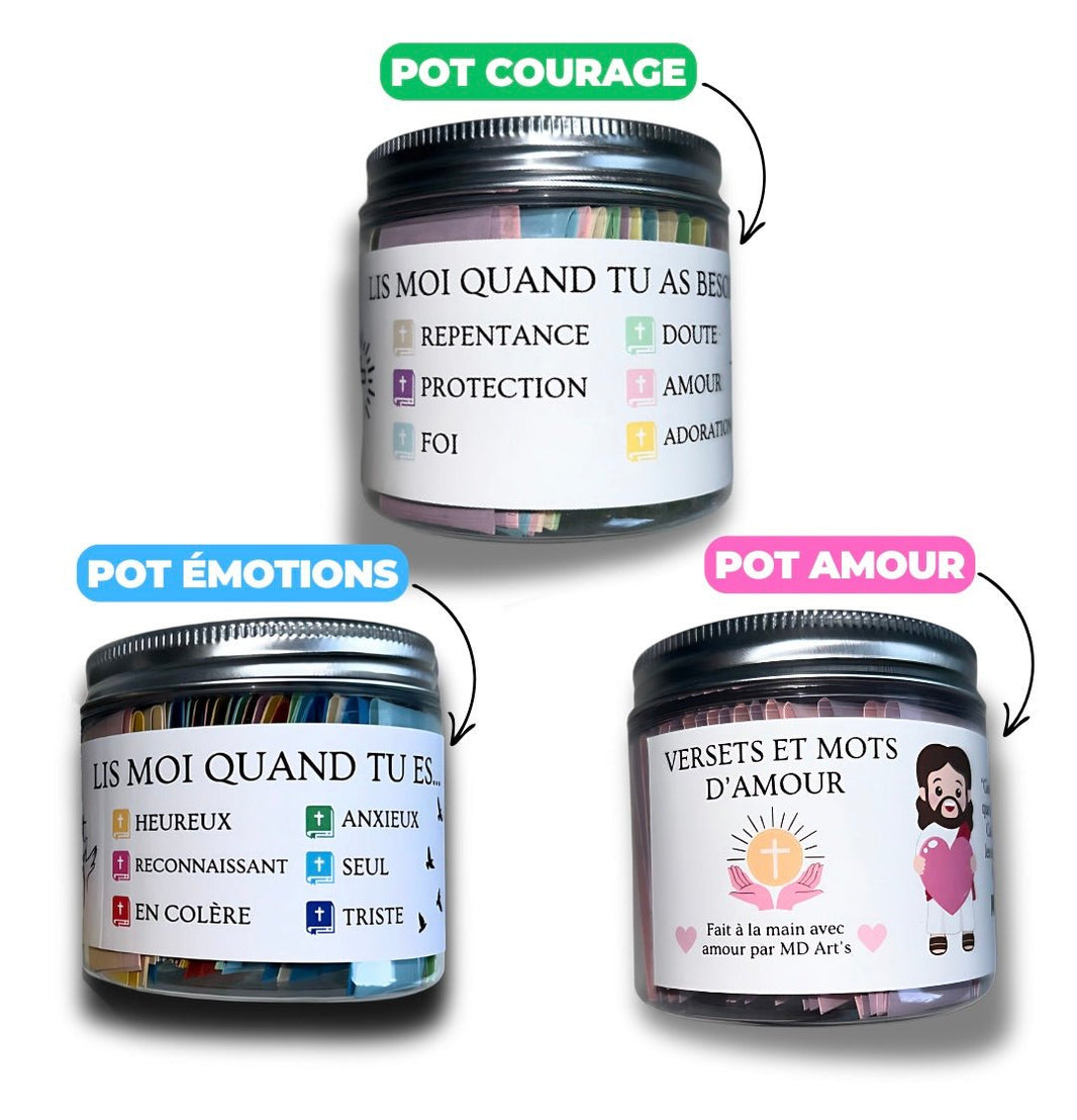 Boutique chrétienne MD ART – Pots à versets, bracelets & bijoux